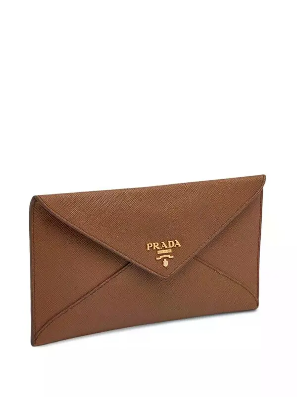 Prada Saffiano-leather Envelope Wallet