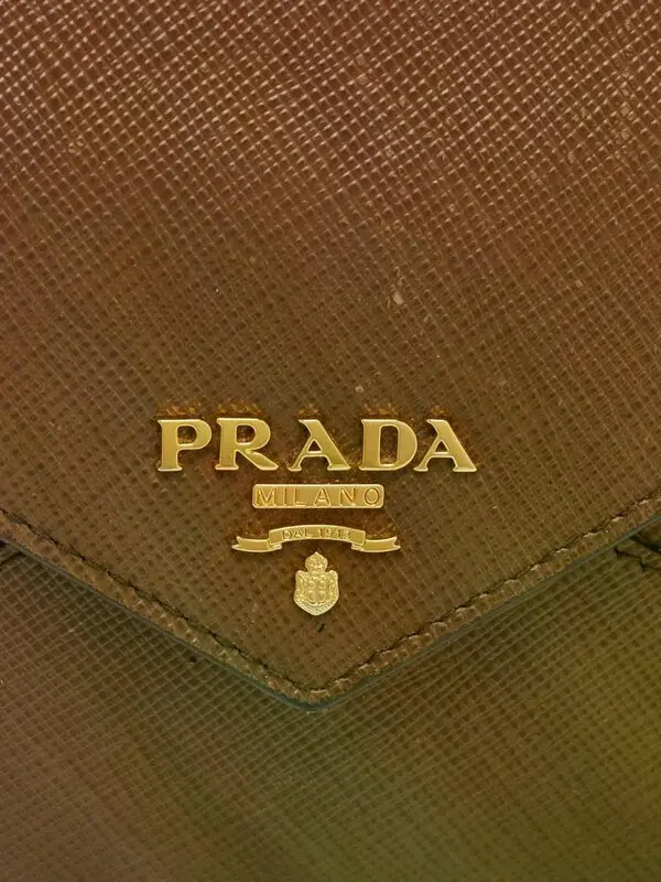 Prada Saffiano-leather Envelope Wallet