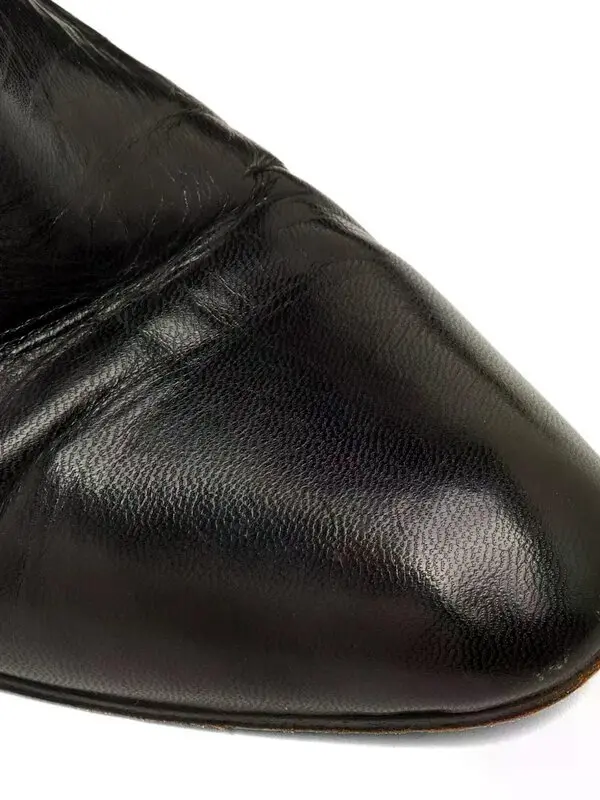 Gucci Leather Ankle Boots With Side Buckle Detail - Black
