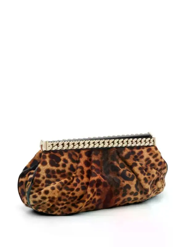 CHRISTIAN LOUBOUTIN Leopard-print Calf-hair Clutch Bag