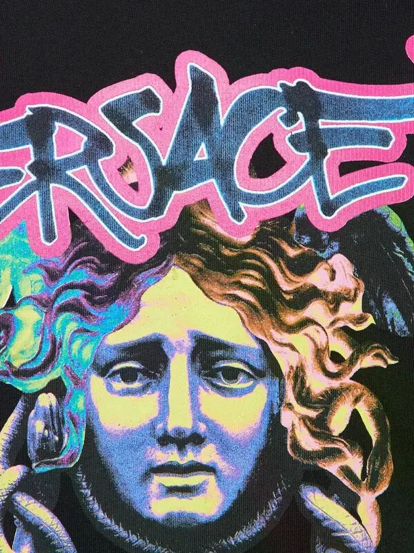 Versace Graphic Print Cotton Sweatshirt