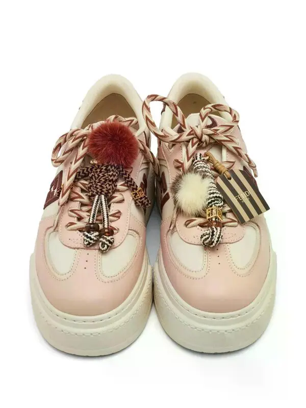 Fendi Match Charm Lace-up Platform Sneakers