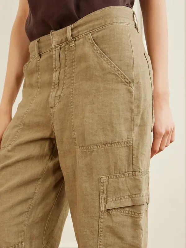 Citizens Of Humanity Ciela Linen Tapered Cargo Pants - Neutrals