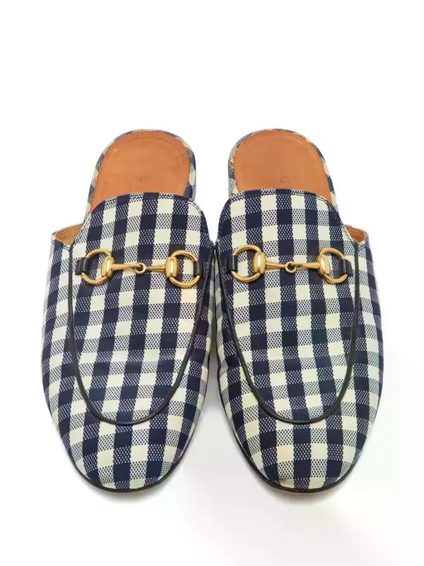Gucci Princetown Horsebit Mules - Blue