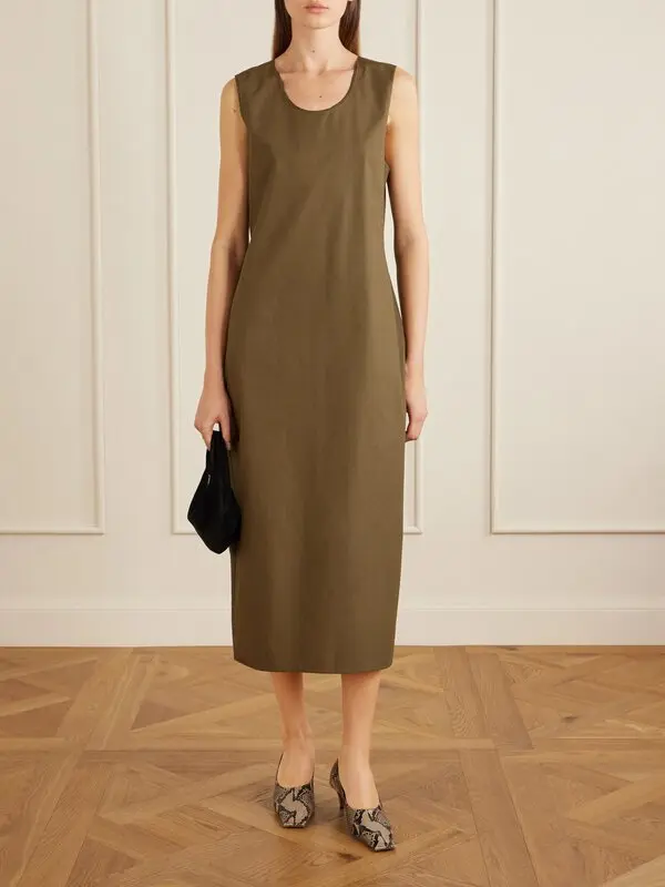 Khaite Regi Organic Cotton Midi Dress