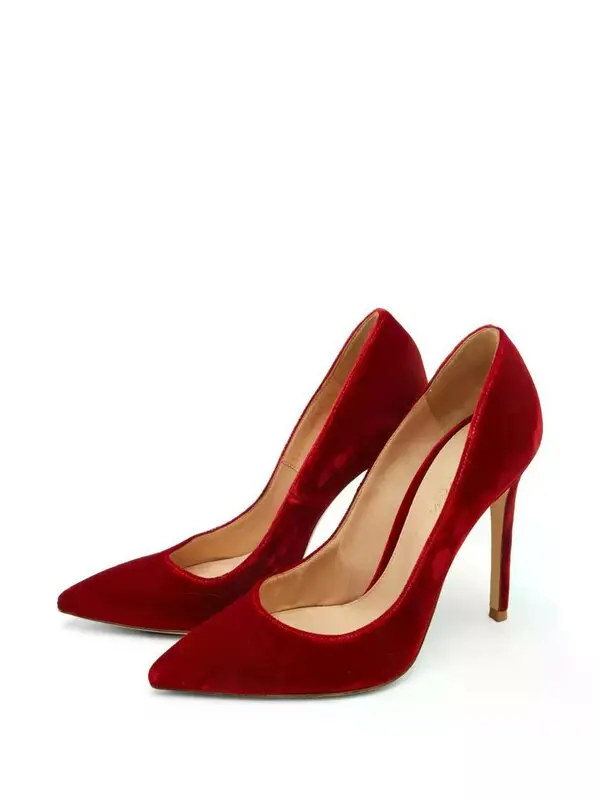 GIANVITO ROSSI Velvet Pointed-toe Pumps
