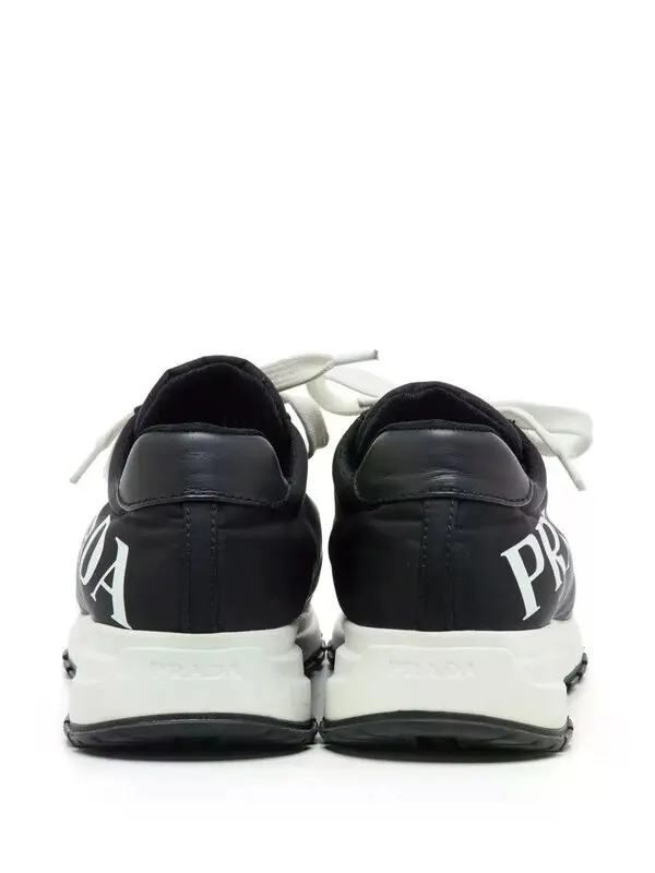 Prada Logo Print Low-top Lace-up Sneakers
