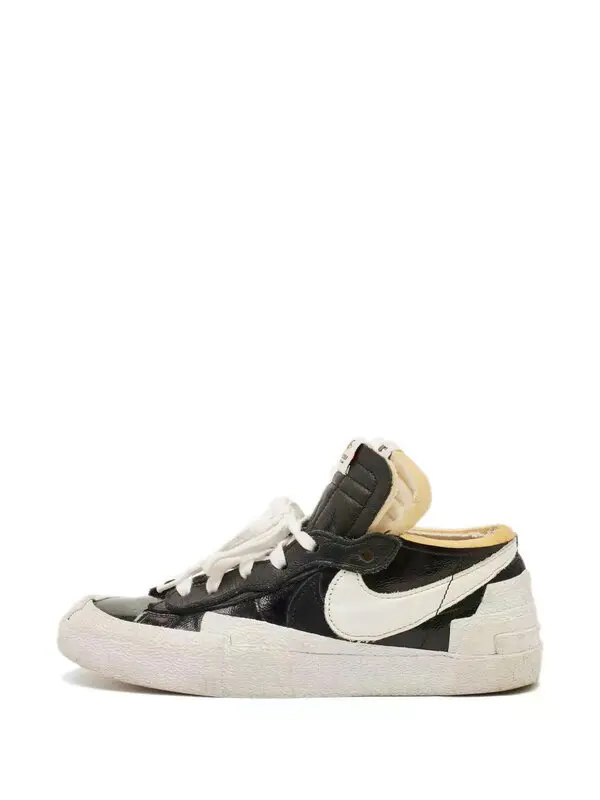 Nike X Sacai Leather Sneakers - Black