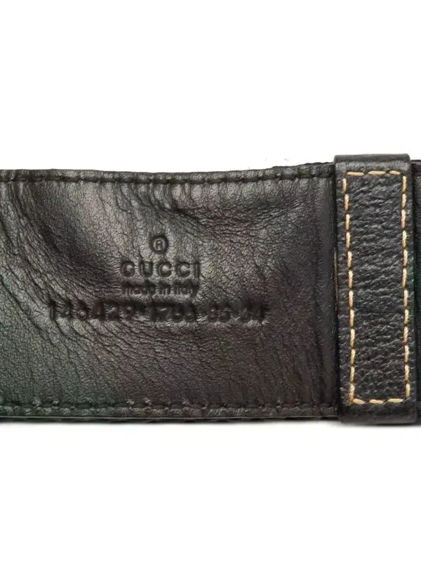 Gucci Red Web Stripe Square Buckle Belt