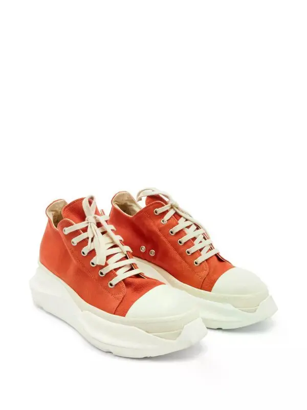 Rick Owens Abstract Canvas Platform Sneakers