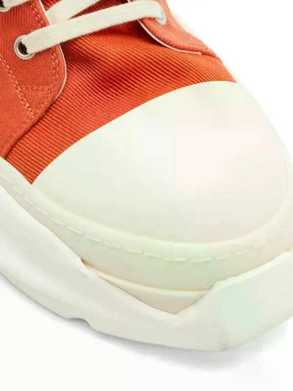 Rick Owens Abstract Canvas Platform Sneakers