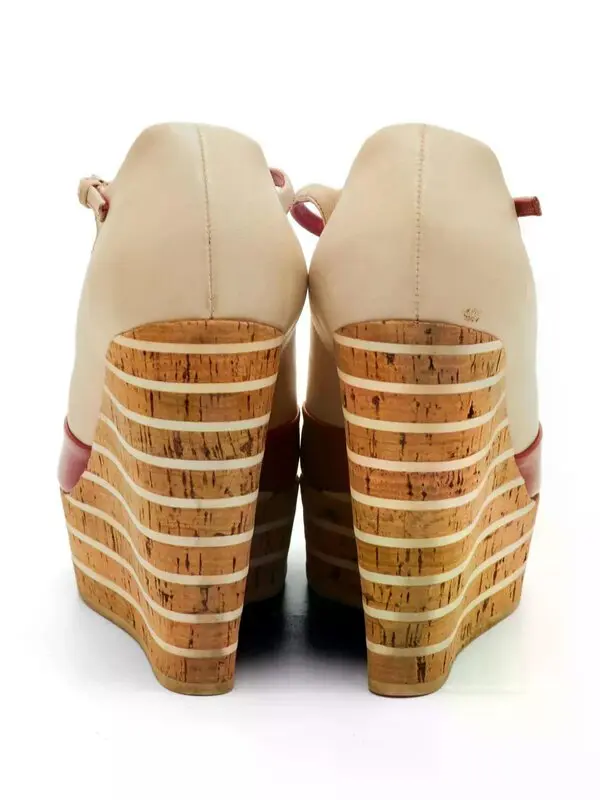 Gucci Mary Jane Wedge Peep-toe Pumps