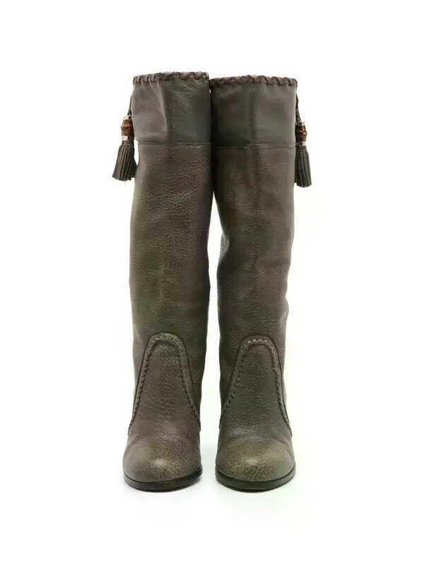 Gucci Bamboo Tassel-detail Knee-high Boots