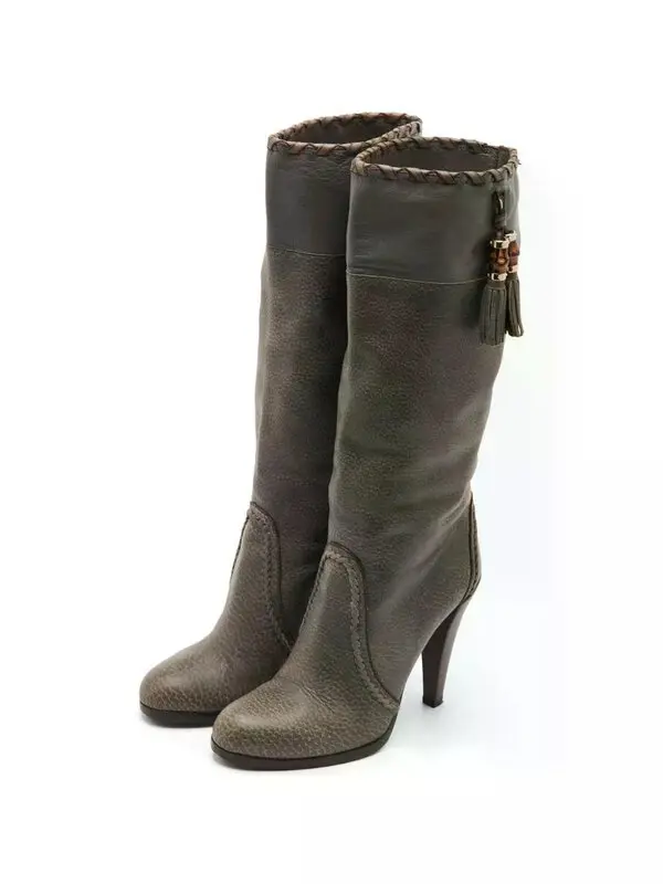 Gucci Bamboo Tassel-detail Knee-high Boots