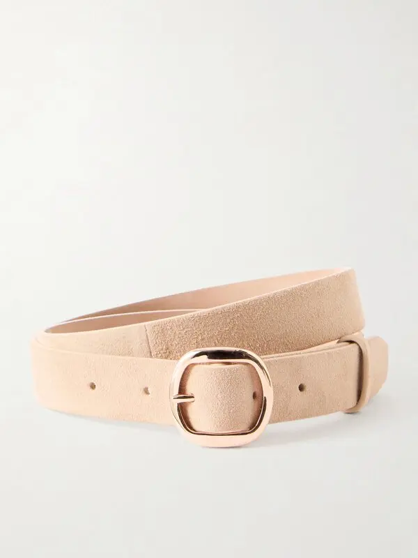 Gabriela Hearst Elster Suede Belt - Neutrals