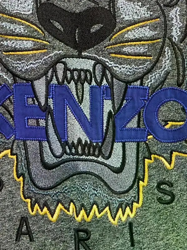 Kenzo Embroidered Crew Neck Sweater Dress