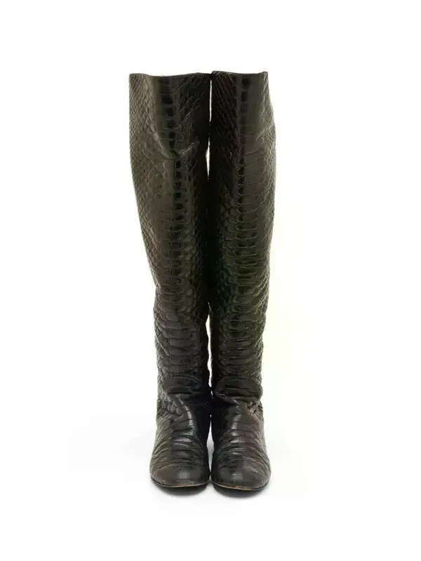 GIUSEPPE ZANOTTI Snakeskin-pattern Over-the-knee Boots