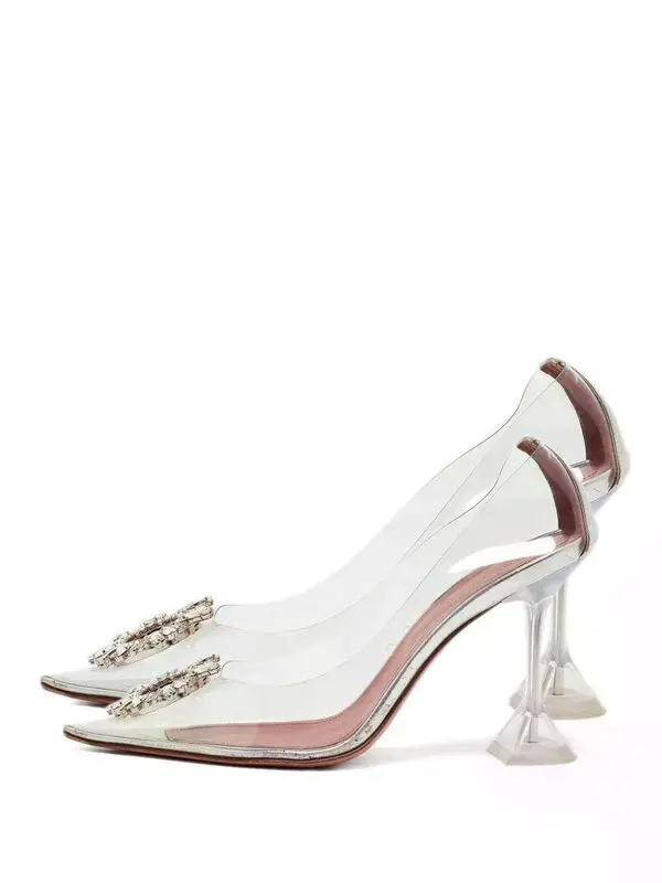 Amina Muaddi Begum Crystal-embellished Pumps - Silver