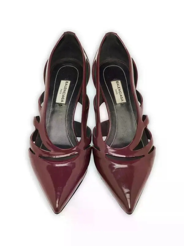 Balenciaga Cut-out Patent Leather Pumps