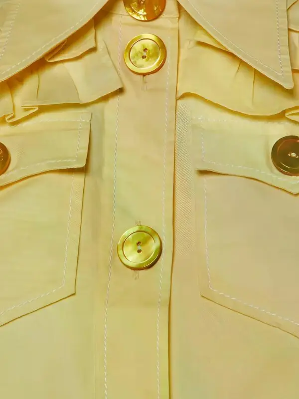 Miu Miu Ruffled Cotton Shirt