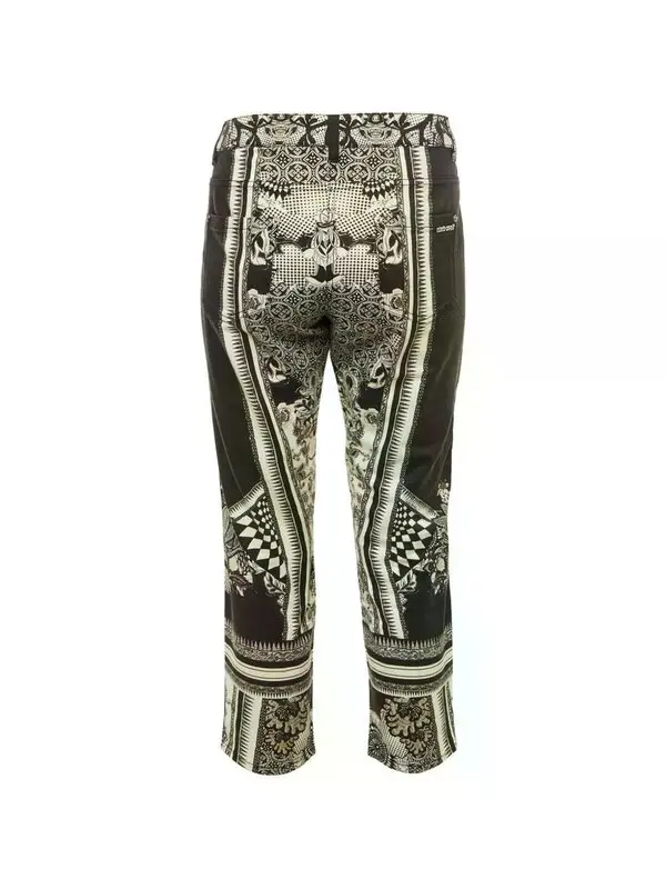 Roberto Cavalli Floral Print Cropped Jeans