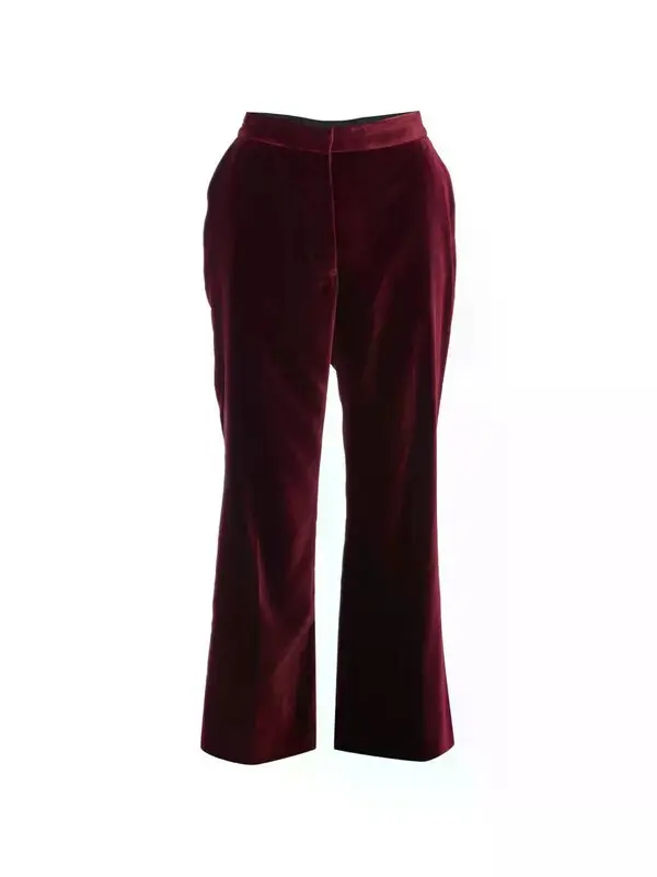 Stella McCartney Velvet Straight-leg Trousers - Red