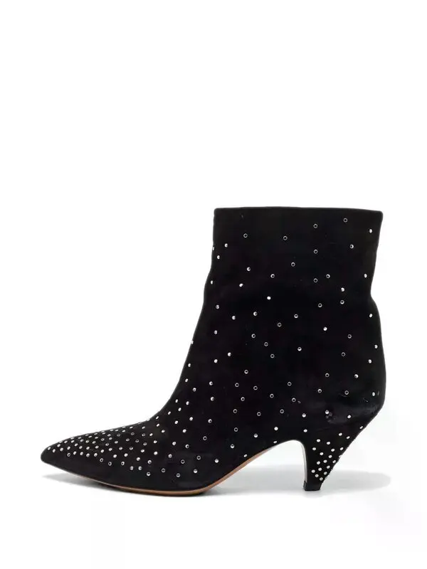 Valentino Garavani Rockstud Suede Ankle Boots - Black