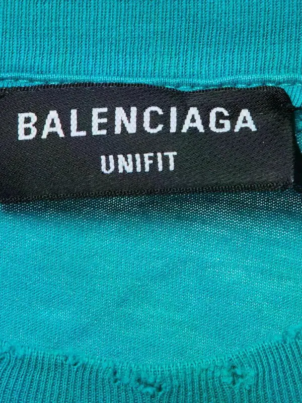Balenciaga Unifit Logo Print T-shirt - Blue