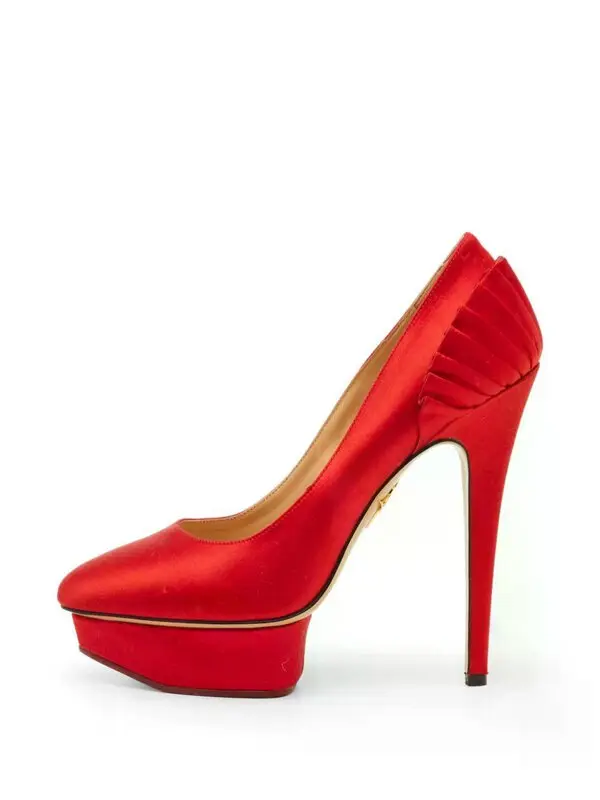 CHARLOTTE OLYMPIA Paloma Fan-pleat Pumps - Red