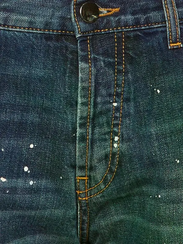 Marni Low-waist Paint-splatter Jeans