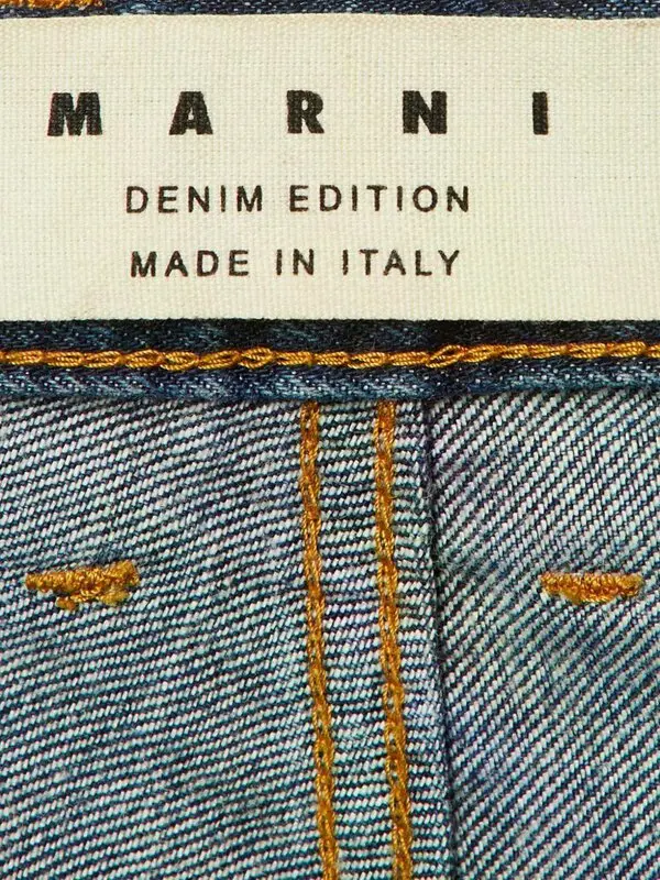 Marni Low-waist Paint-splatter Jeans