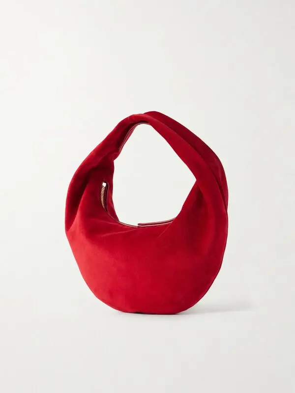 Khaite Olivia Mini Suede Shoulder Bag - Red