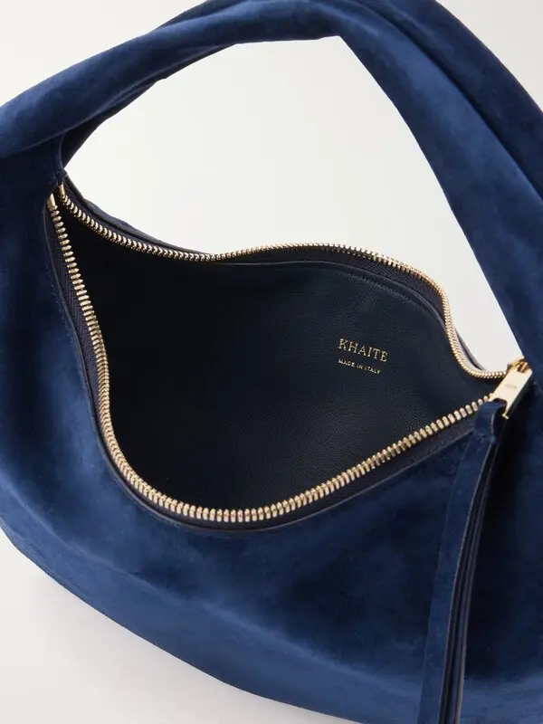 Khaite Olivia Suede Shoulder Bag - Blue