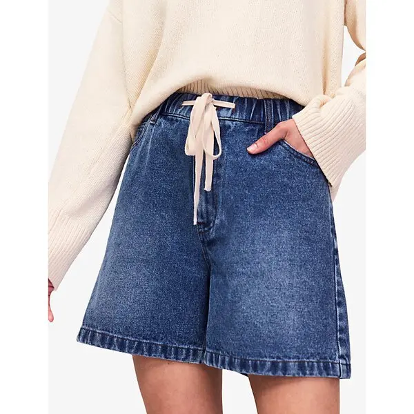 RO&ZO Denim Shorts With Drawstring Waist