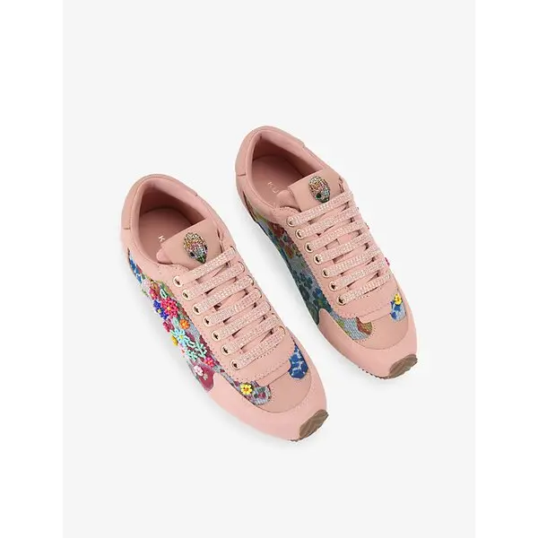 Kurt Geiger Islington Embroidered Woven Trainers - Blue/pal.c