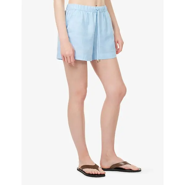 Heidi Klein Ponza Linen Beach Shorts - Blu-blu