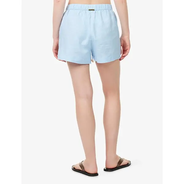 Heidi Klein Ponza Linen Beach Shorts - Blu-blu