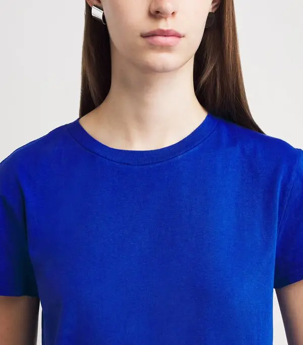 AGOLDE Organic Cotton Adine Shrunken T-shirt - Blue