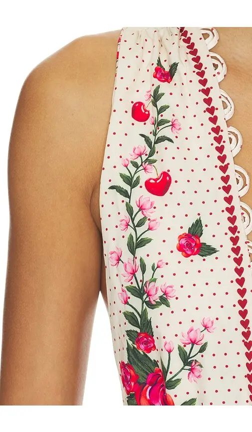 Agua Bendita Halterneck Floral Romper - Multi