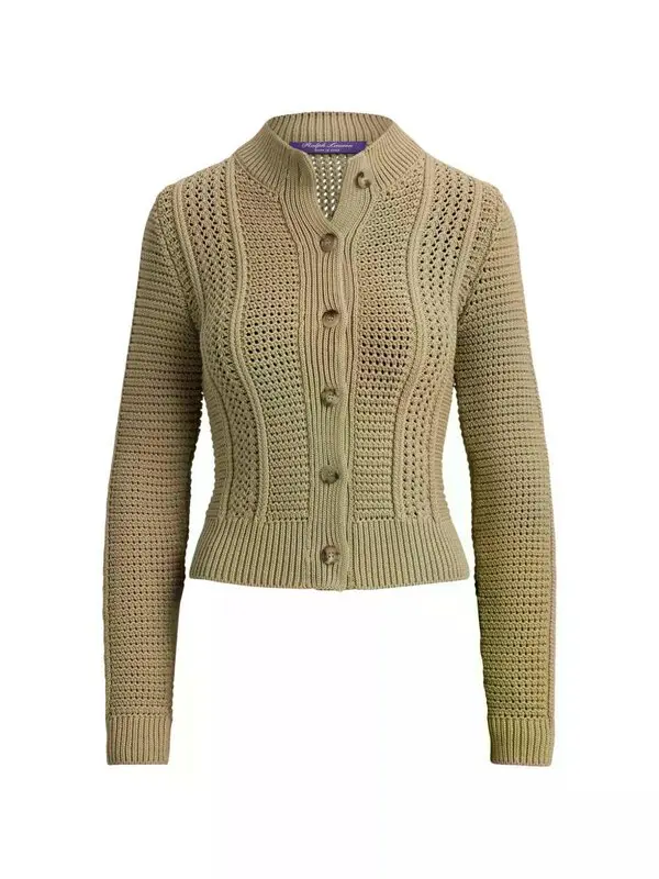 Ralph Lauren Mock-neck Cardigan - Brown