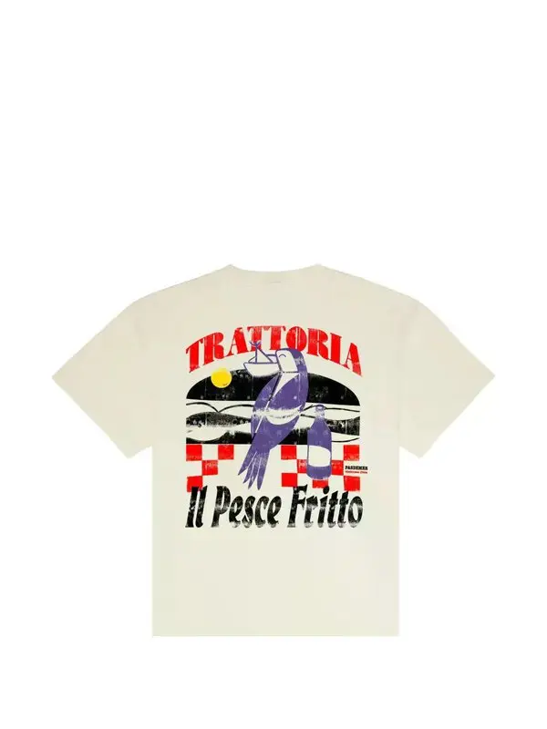 PAS DE MER Trattoria Graphic-print Cottont-shirt