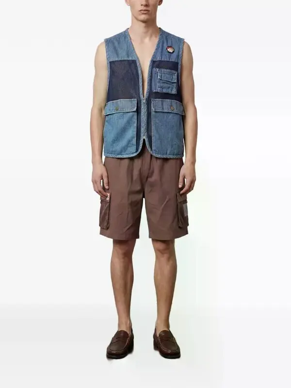 PAS DE MER Postcard Mesh-panelled Gilet