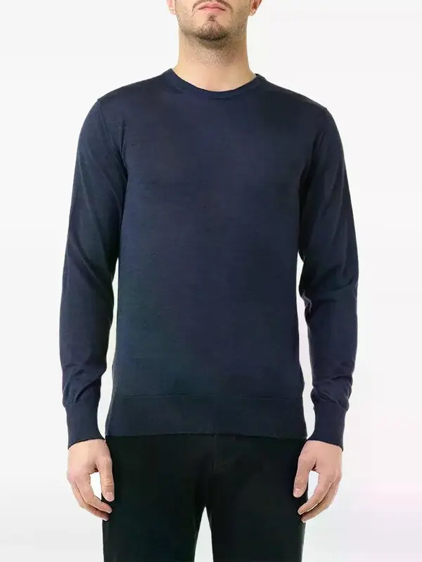 Al Duca D'aosta Crew Neck Long Sleeve Fine Knit T-shirt