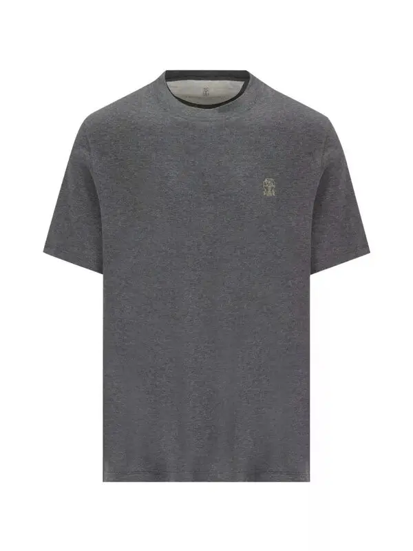 Brunello Cucinelli Embroidered-logo T-shirt