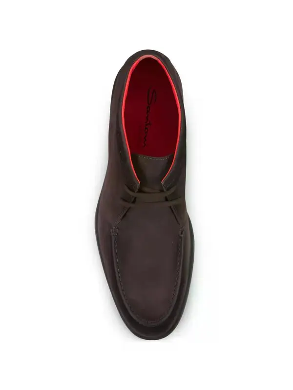 Santoni Suede Lace-up Boots