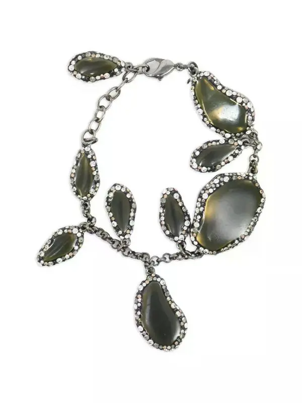 SWAROVSKI Rhinestone Crystal Embellished Bracelet - Silver