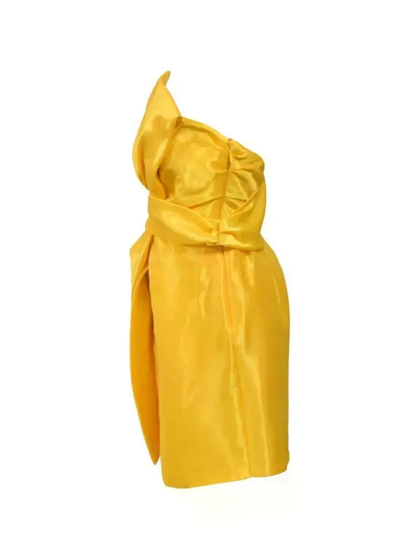 Moschino Bow-detail Strapless Sweetheart Neck Dress