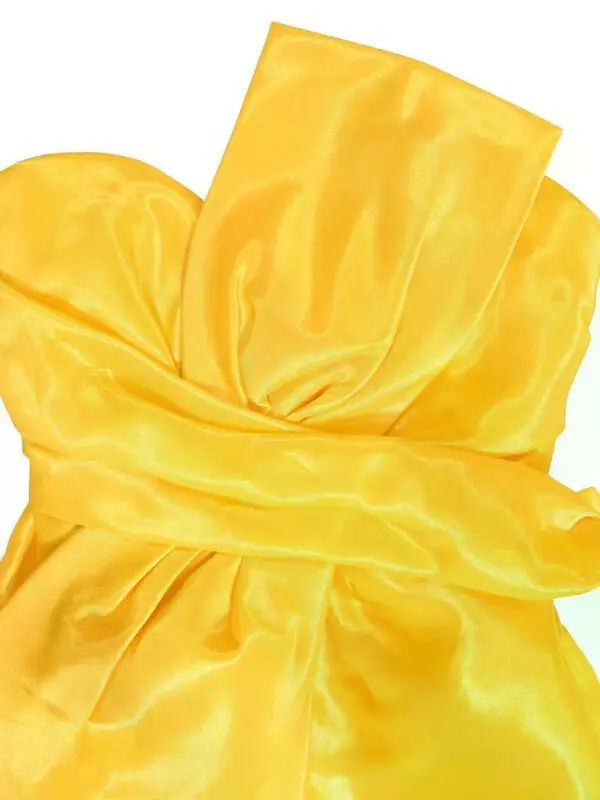 Moschino Bow-detail Strapless Sweetheart Neck Dress