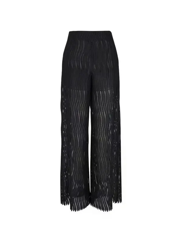 Akris Cassie Wave-pattern Trousers