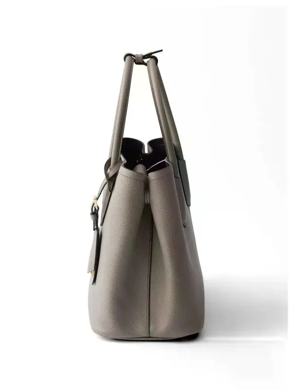 Prada Double Medium Saffiano Leather Bag - Grey